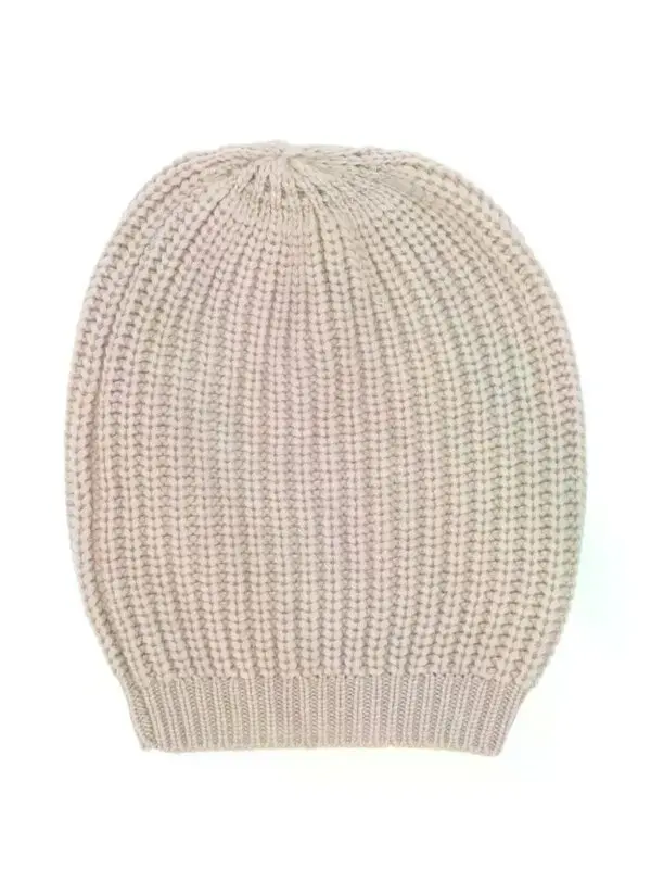 LA ROSE Ribbed Beanie - Neutrals