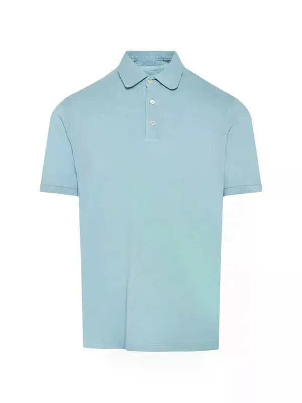 Fedeli Short-sleeve Polo Shirt - Blue