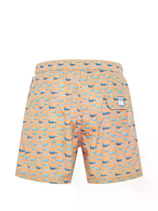 Fedeli Animal-print Beach Shorts