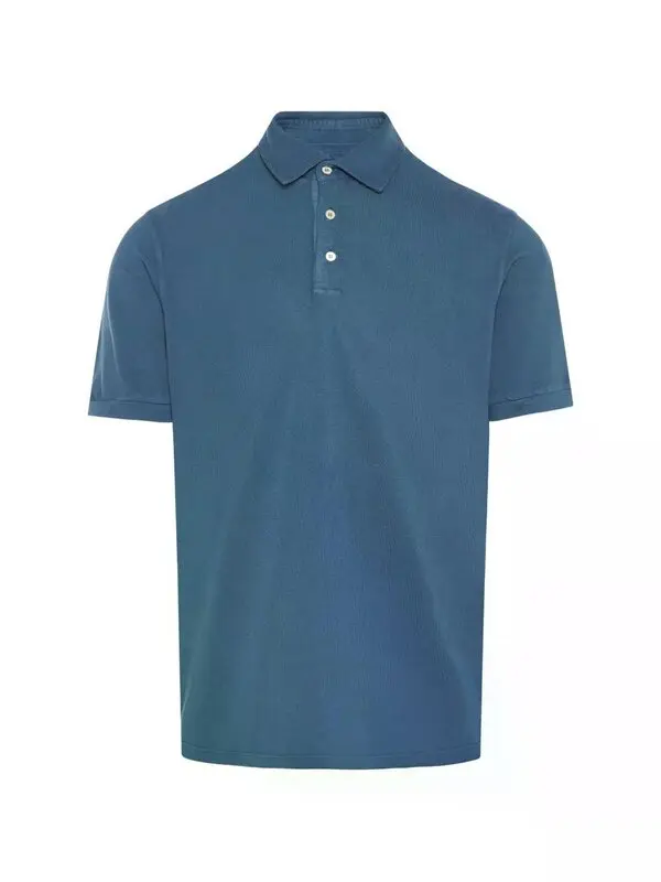 Fedeli Button Polo Shirt - Blue