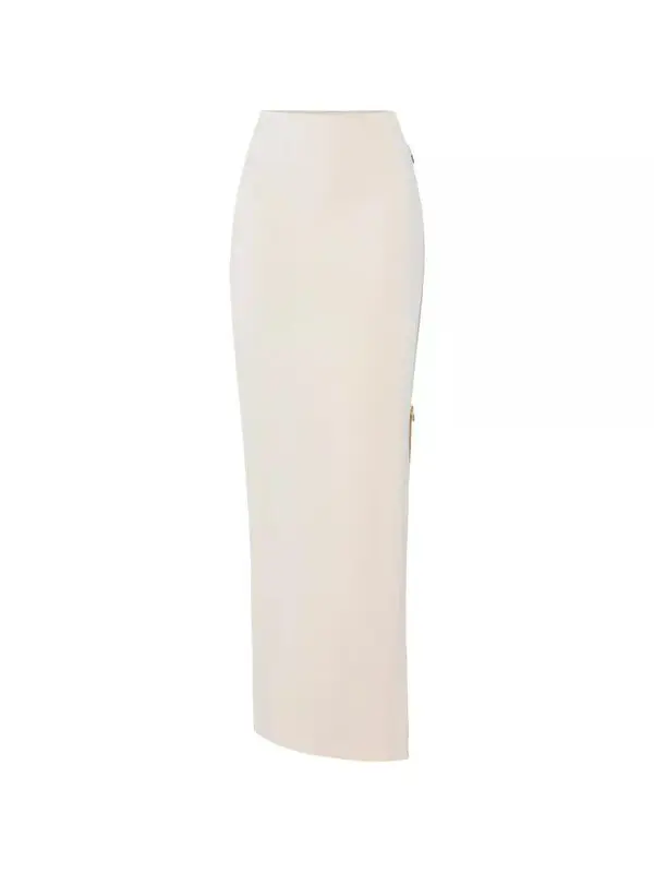 Elisabetta Franchi Slit Pencil Long Skirt - Neutrals