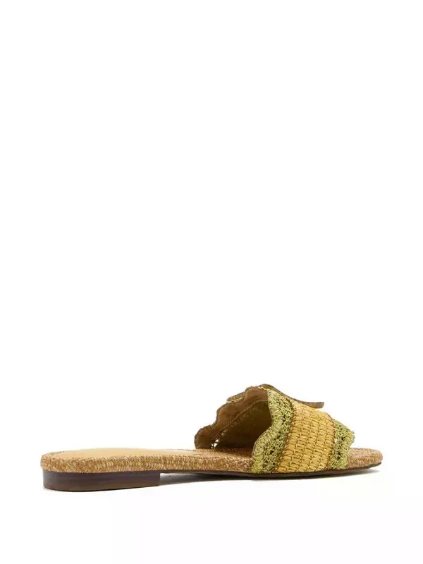 Sam Edelman Buckle Raffia Sandals - Neutrals