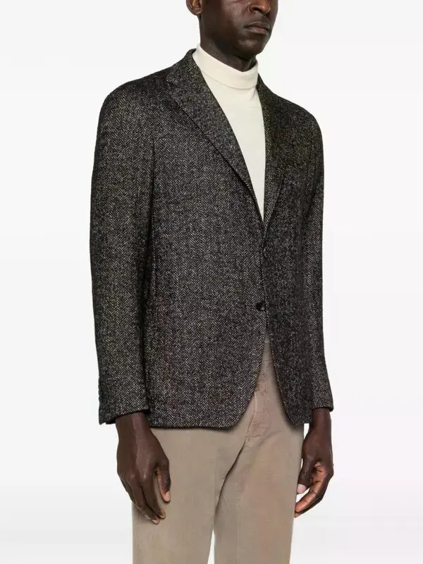 Tagliatore Single-breasted Herringbone Blazer