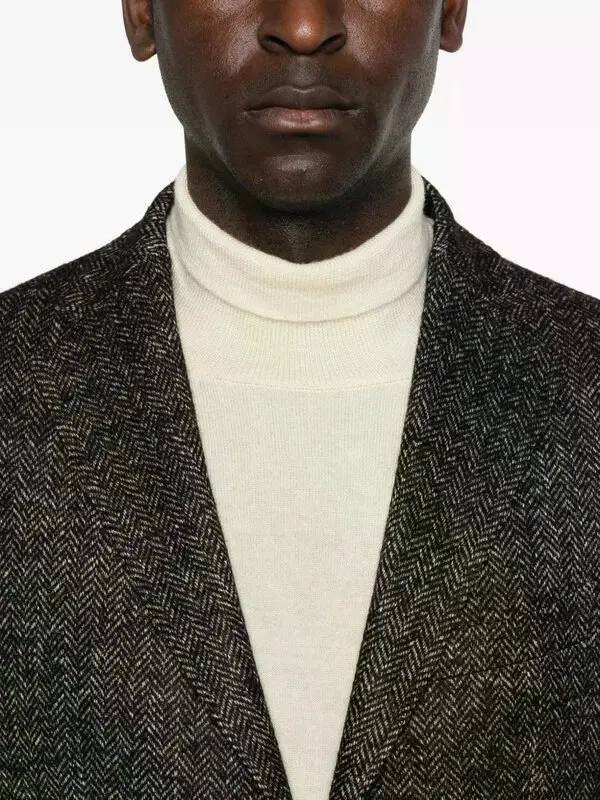 Tagliatore Single-breasted Herringbone Blazer