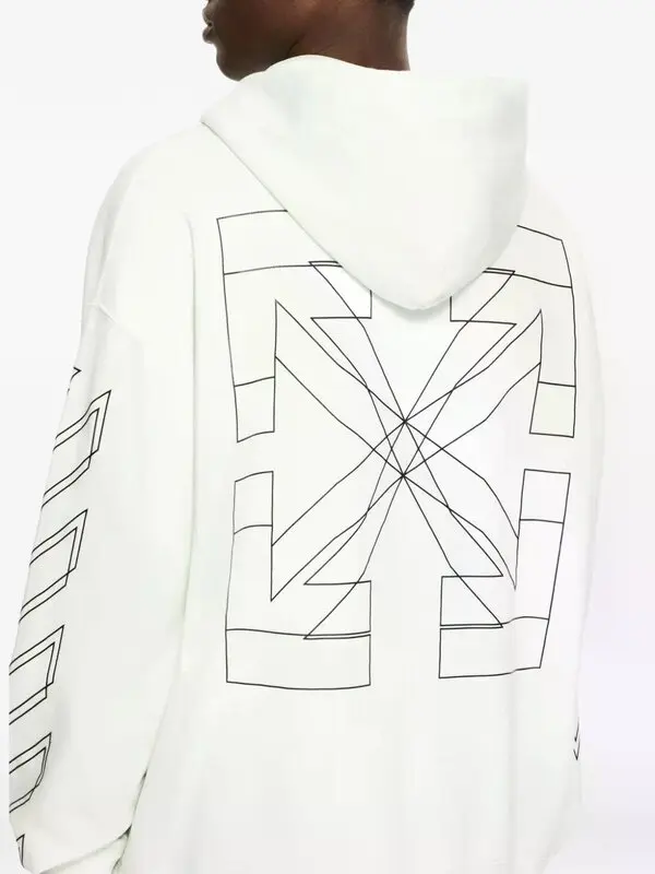 Off-White Logo-print Hoodie - Neutrals