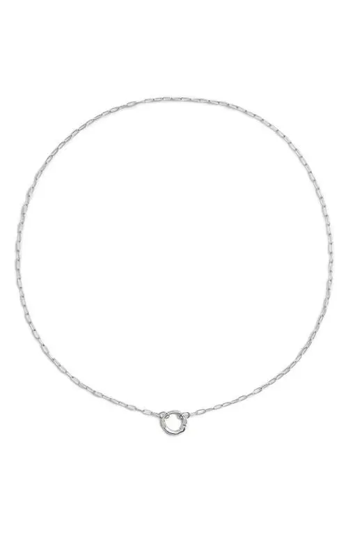 Monica Vinader Oval Chain Link Charm Necklace - Sterling Silver