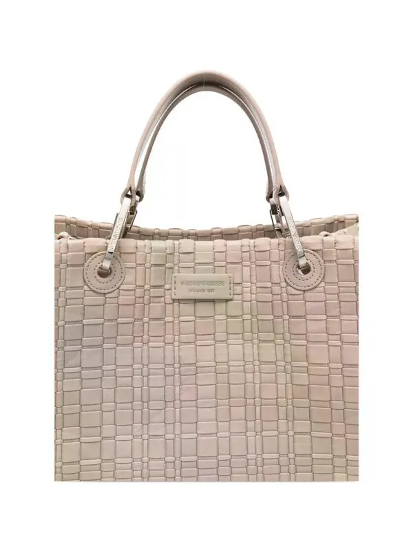 Emporio Armani Woven Top Handle Tote Bag