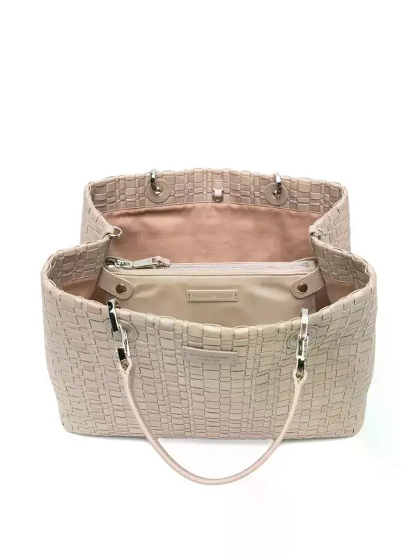 Emporio Armani Woven Top Handle Tote Bag