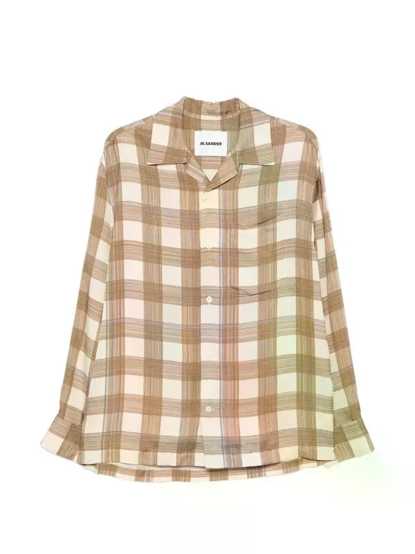 JIL SANDER Check-print Shirt - Neutrals