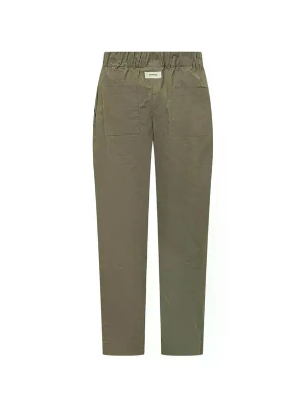 A PAPER KID Logo-patch Trousers - Green