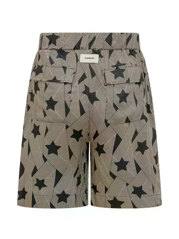 A PAPER KID Star-print Bermuda Shorts
