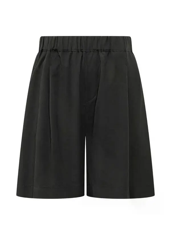 A PAPER KID Elasticated Waistband Bermuda Shorts - Black