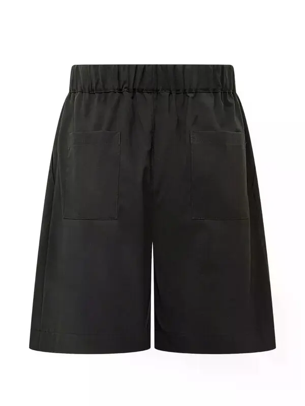 A PAPER KID Elasticated Waistband Bermuda Shorts - Black