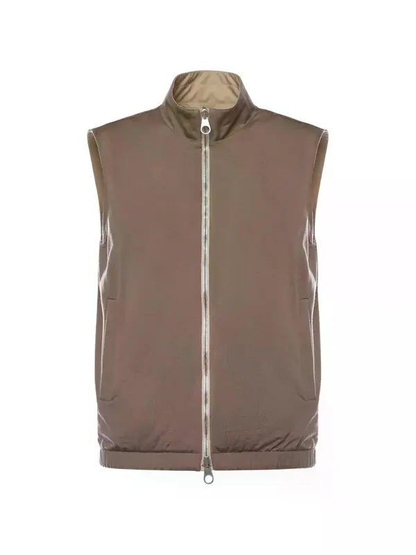 Loro Piana Zip-up Collarless Gilet