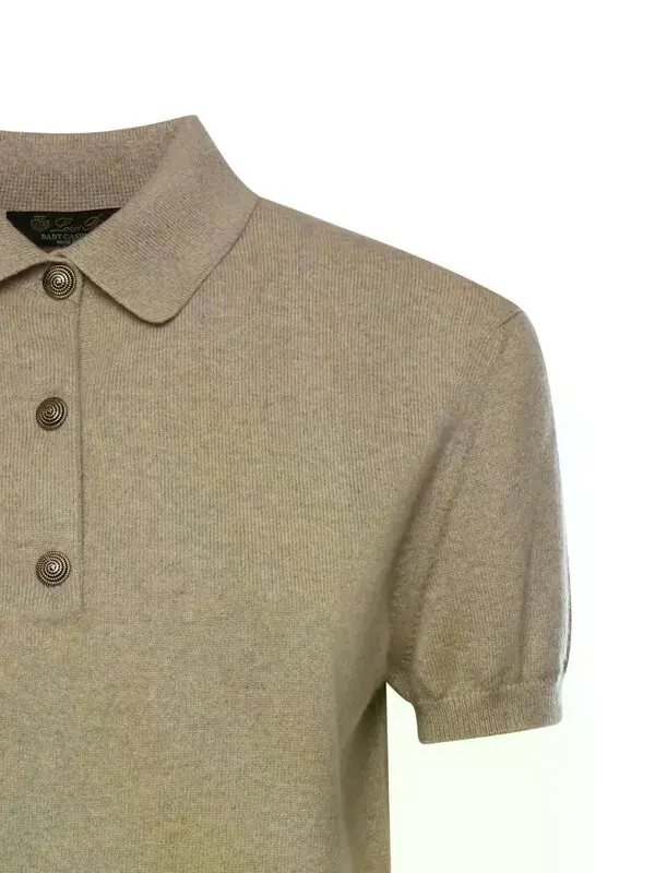 Loro Piana Buttoned Polo Top