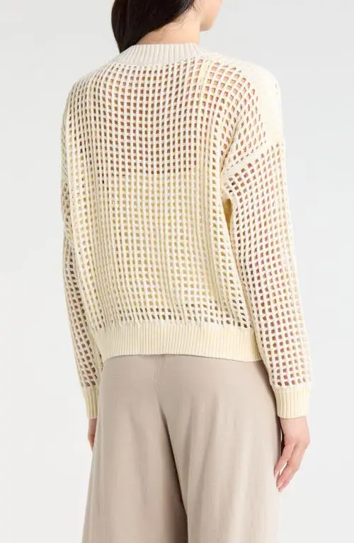Splendid Camellia Openwork V-neck Cotton-blend Cardigan - Honeysuckle