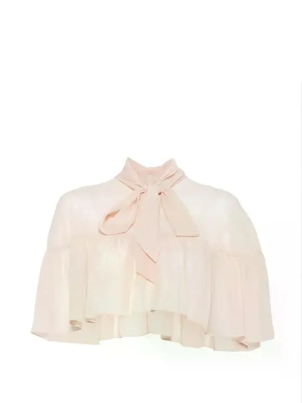 Max Mara Tie Cape Blouse