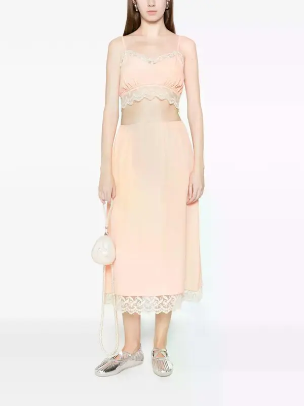 Simone Rocha Lace-trimmed Crop Top
