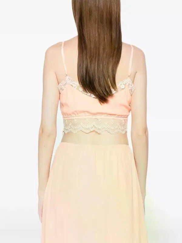Simone Rocha Lace-trimmed Crop Top