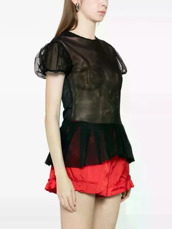 Simone Rocha Ruffled Puff-sleeve Top