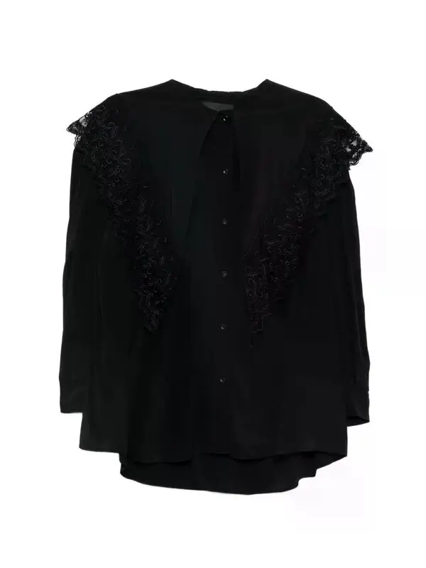 Simone Rocha Lace-trim Shirt - Black