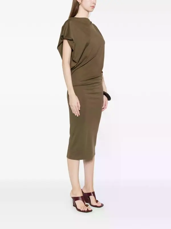 Jacquemus Draped Asymmetric Midi Dress