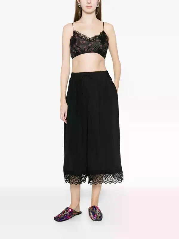 Simone Rocha Lace-trim Cropped Trousers