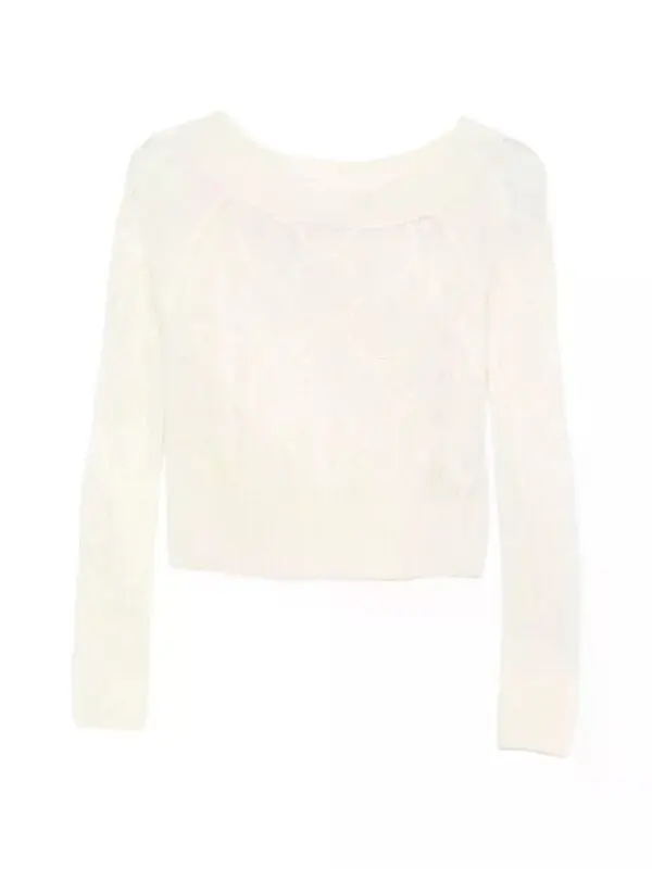 Ermanno Scervino Cable-knit Boat Neck Sweater