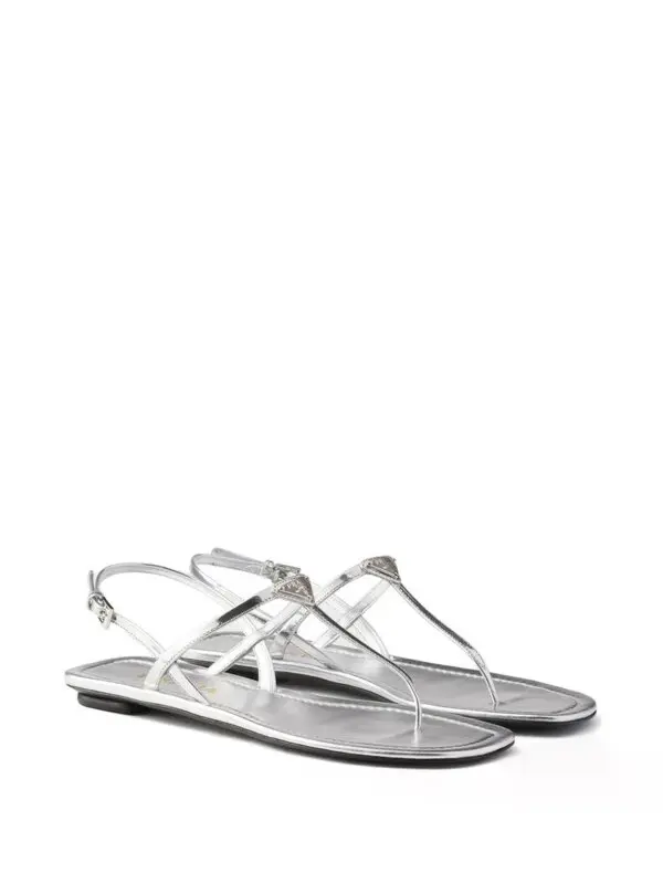 Prada Metal Buckle Thong Sandals