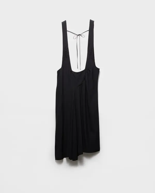 Prada Satin Sablé Dress With Suspenders