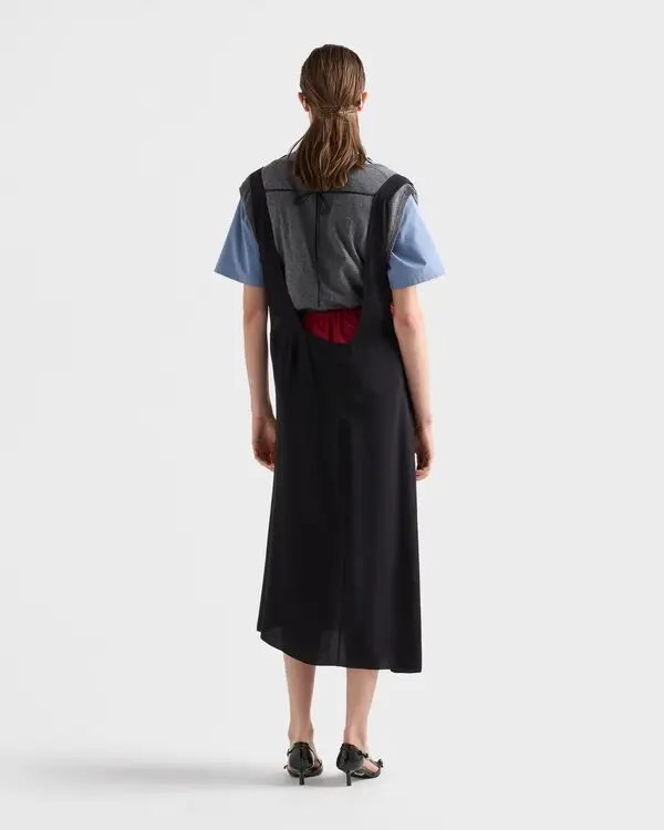 Prada Satin Sablé Dress With Suspenders