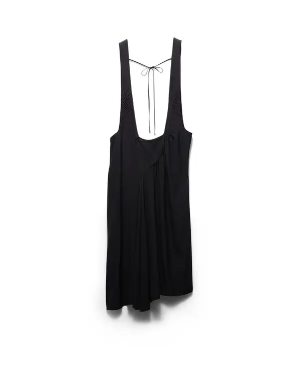 Prada Satin Sablé Dress With Suspenders