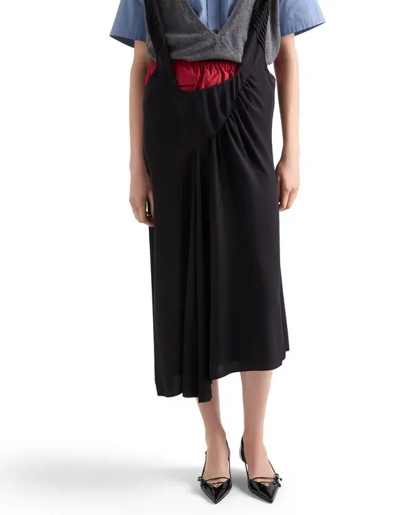 Prada Satin Sablé Dress With Suspenders