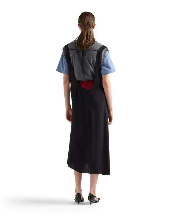 Prada Satin Sablé Dress With Suspenders