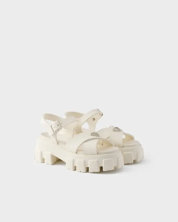 Prada Monolith Rubber Sandals