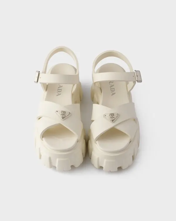 Prada Monolith Rubber Sandals