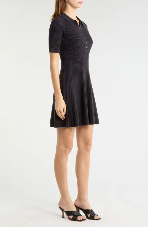 Paige Olie Ribbed Polo Dress - Midnight