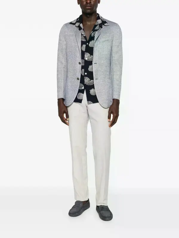 LARDINI Single-breasted Buttoned Blazer - Blue