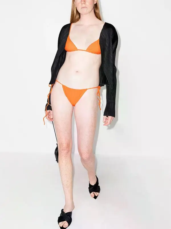 Jade Swim Lana Tie-fastening Bikini Bottoms - Orange