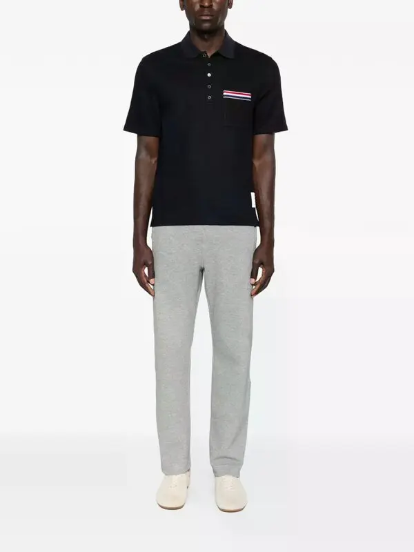 Thom Browne Logo-embroidery Polo Shirt - Blue