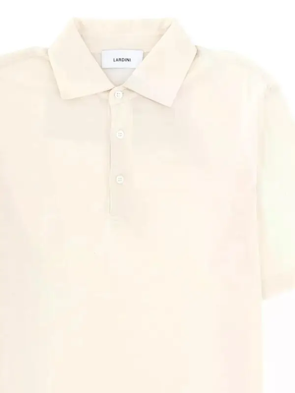 LARDINI Buttoned Polo Shirt - Neutrals