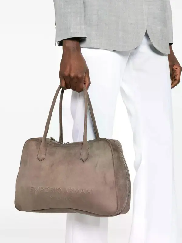 Emporio Armani Embossed Logo Tote
