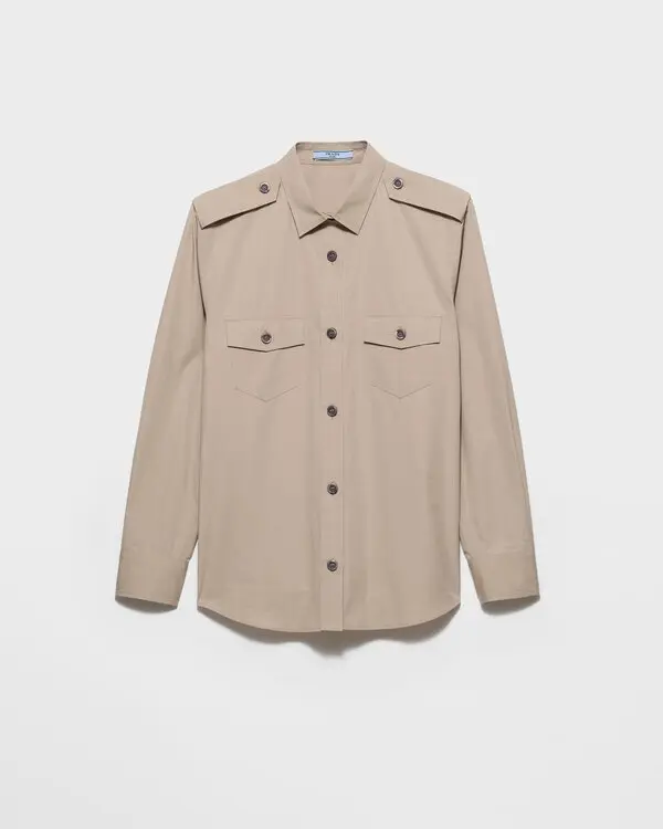 Prada Cotton Poplin Shirt - Limestone
