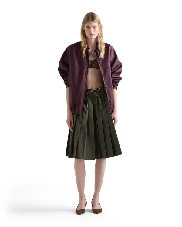 Prada Poplin Midi-skirt - Green
