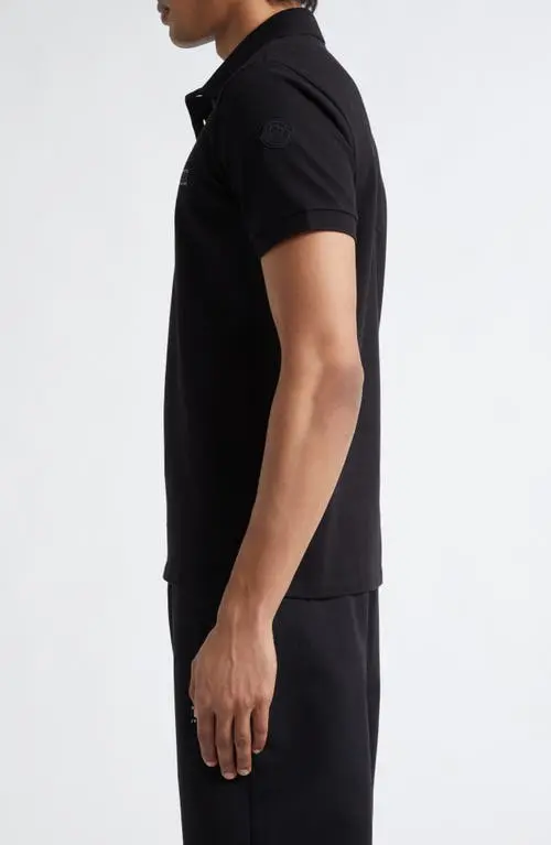 Moncler Logo Cotton Polo - Black