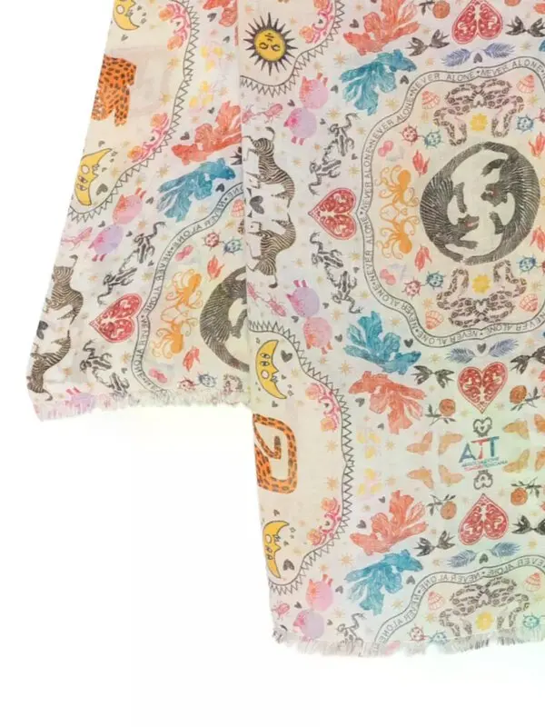 Faliero Sarti Patterned Scarf - Neutrals