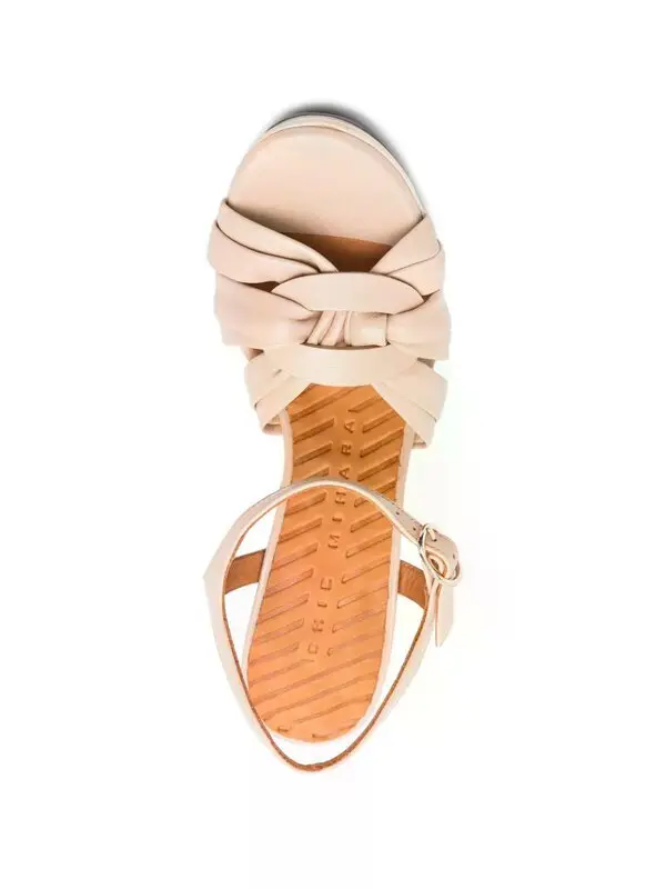 Chie Mihara Knotted Leather Platform Sandals