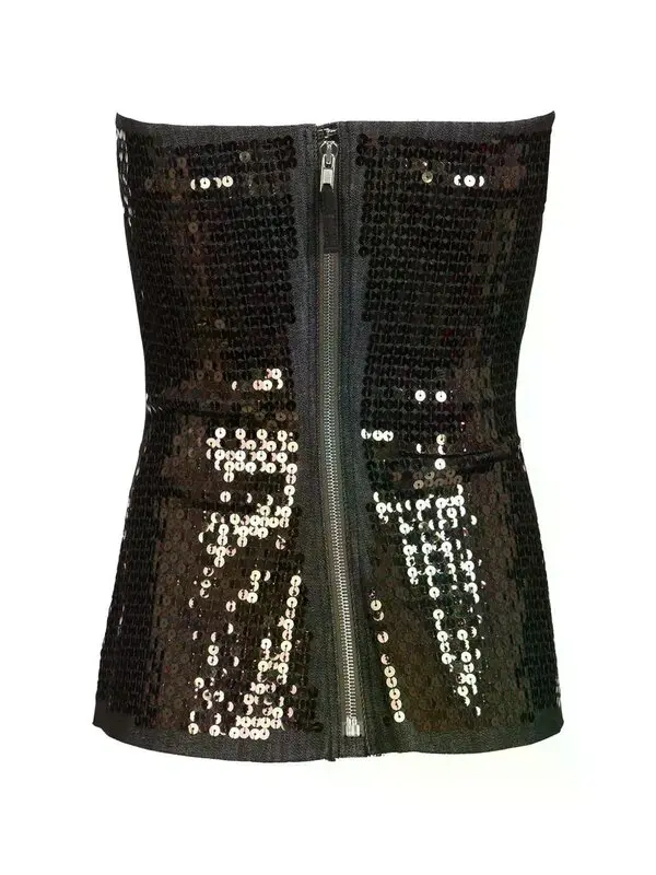 Rick Owens Sequin-embellished Panelled Bustier