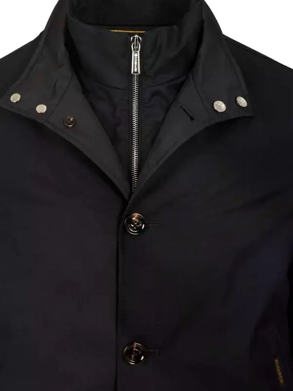 MOORER Buttoned Zip-fastening Jacket - Black