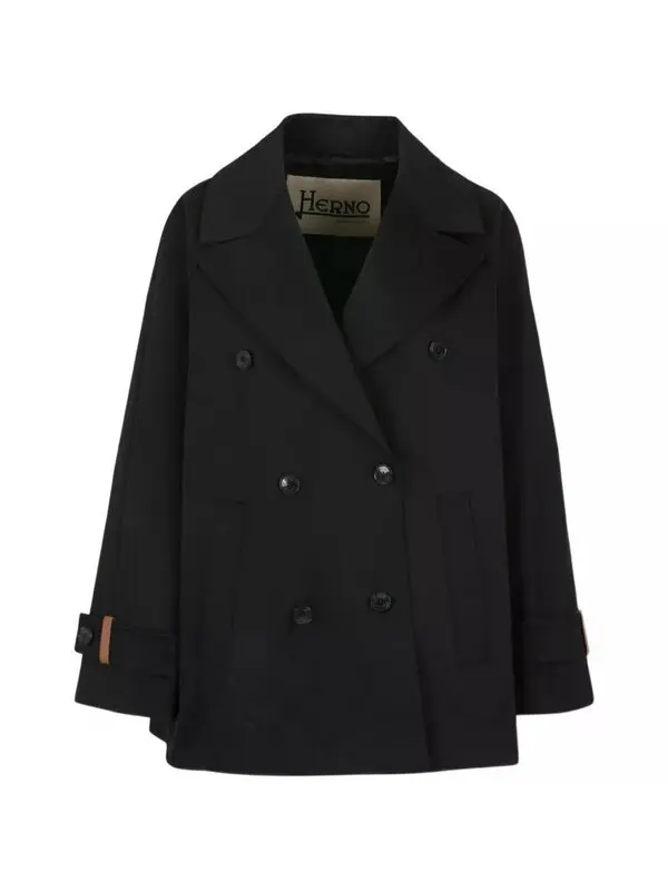 Herno Double-breasted Coat With Tab Detail